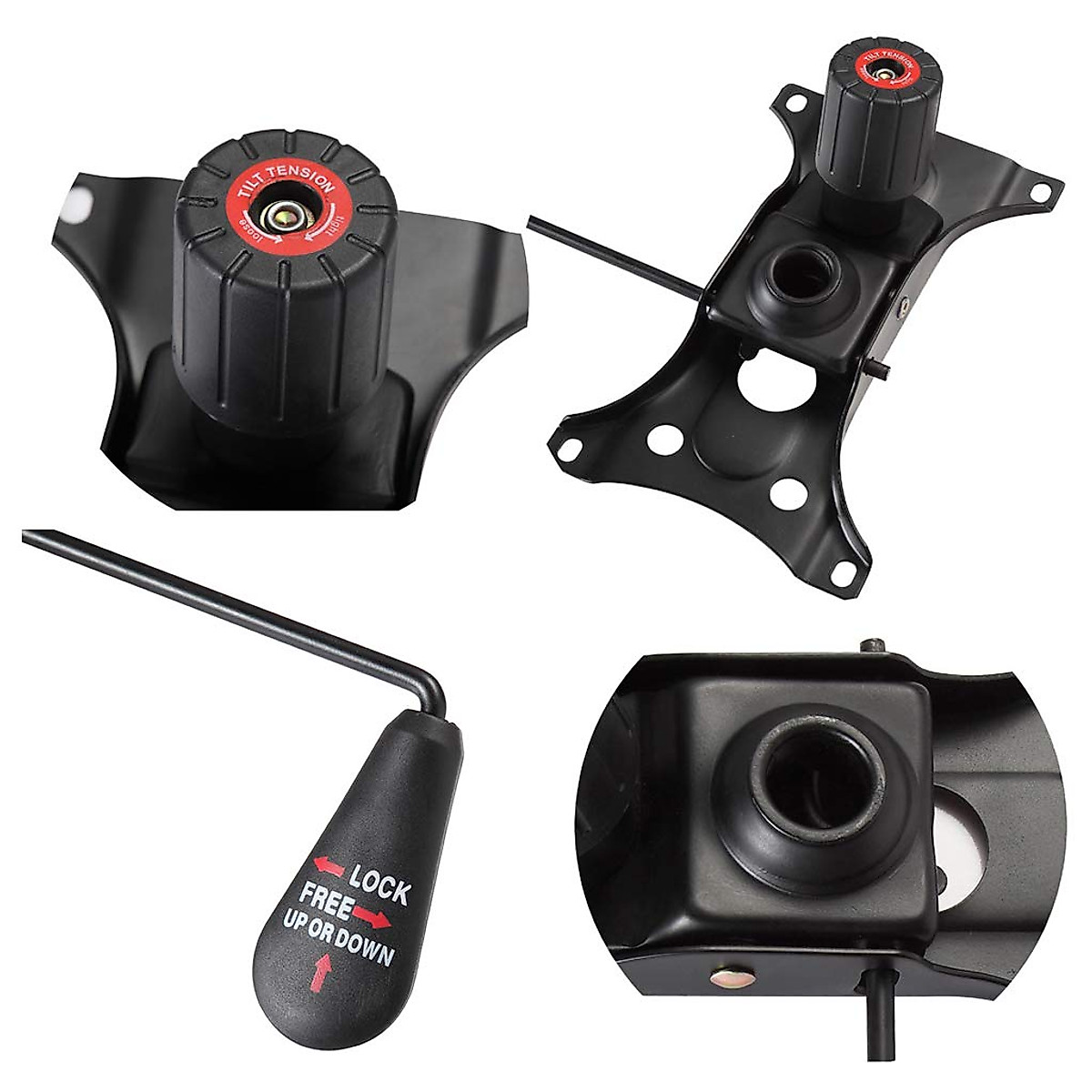 Skelang Tilt Control Mechanism Replacement, Office Chair Tilt Base Control Lift Mechanism, Swivel Base Plate Control Seat Mechanism, Mounting Hole Dimension: 10.2"×6"(L×W)