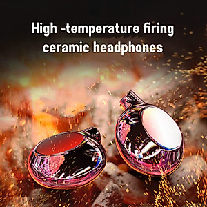 PRIVCUST Ear Buds Wired in-Ear Noise Cancelling Headphones with Microphone and Waterproof Sweat Resistant,3.5mm Jack for Phones and Laptops Ceramic Technology