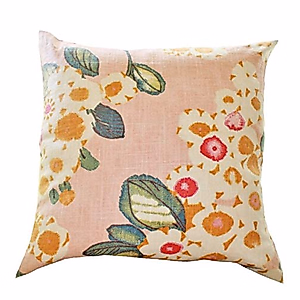 MangGou Motif Pillow Decorative Pink Pillow Floral Pink Fuchsia Ivory Teal Orange Pillow Cover Designer Throw Blush Pink Pillow Motif Pillows