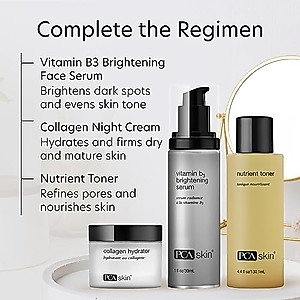 PCA SKIN Vitamin B3 Brightening Serum, Anti Aging Serum for Dark Spots and Skin Discoloration, Made with Hydrating Niacinamide and Antioxidants, Helps Minimize Redness and Uneven Skin Tones, 1.0 Pump
