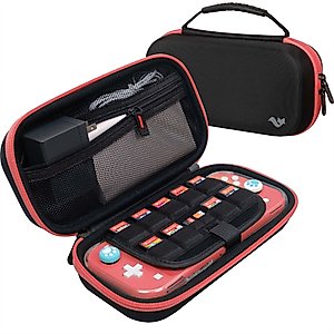ButterFox Large Carrying Case for Nintendo Switch Lite, Fits Charger, Large Storage Pouch for Switch Lite Accessories - Black/Blue