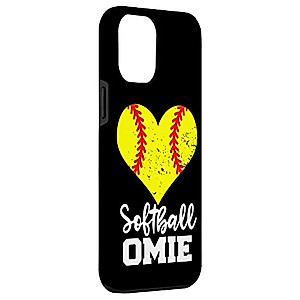 iPhone 12 Pro Max Softball Omie Funny Softball Heart Grandma Omie Case