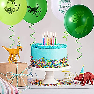 YBST Dinosaur Birthday Party Supplies, 104 Pcs Supplies Set for Boys and Girls, Include Balloons, Banner, Tablecloth, Stickers, Hanging Swirls, Aluminum Film Cake Topper Cupcake Toppers