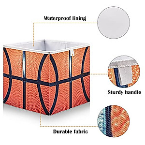 Basketball Storage Basket Storage Bin Rectangular Collapsible Laundry Baskets Large Toy Chest Organizer for Office Bedroom ClothesToys