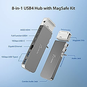 j5create 4K60 Elite Pro USB4 Hub- 4K60 HDMI, USB4 @40Gbps, 2X USB-A 3.2 Gen 2 Ports, USB-C 3.2 Gen 2 Port, Gigabit Ethernet, Designed for MacBook 2021/2022 Pro/Air (JCD395)