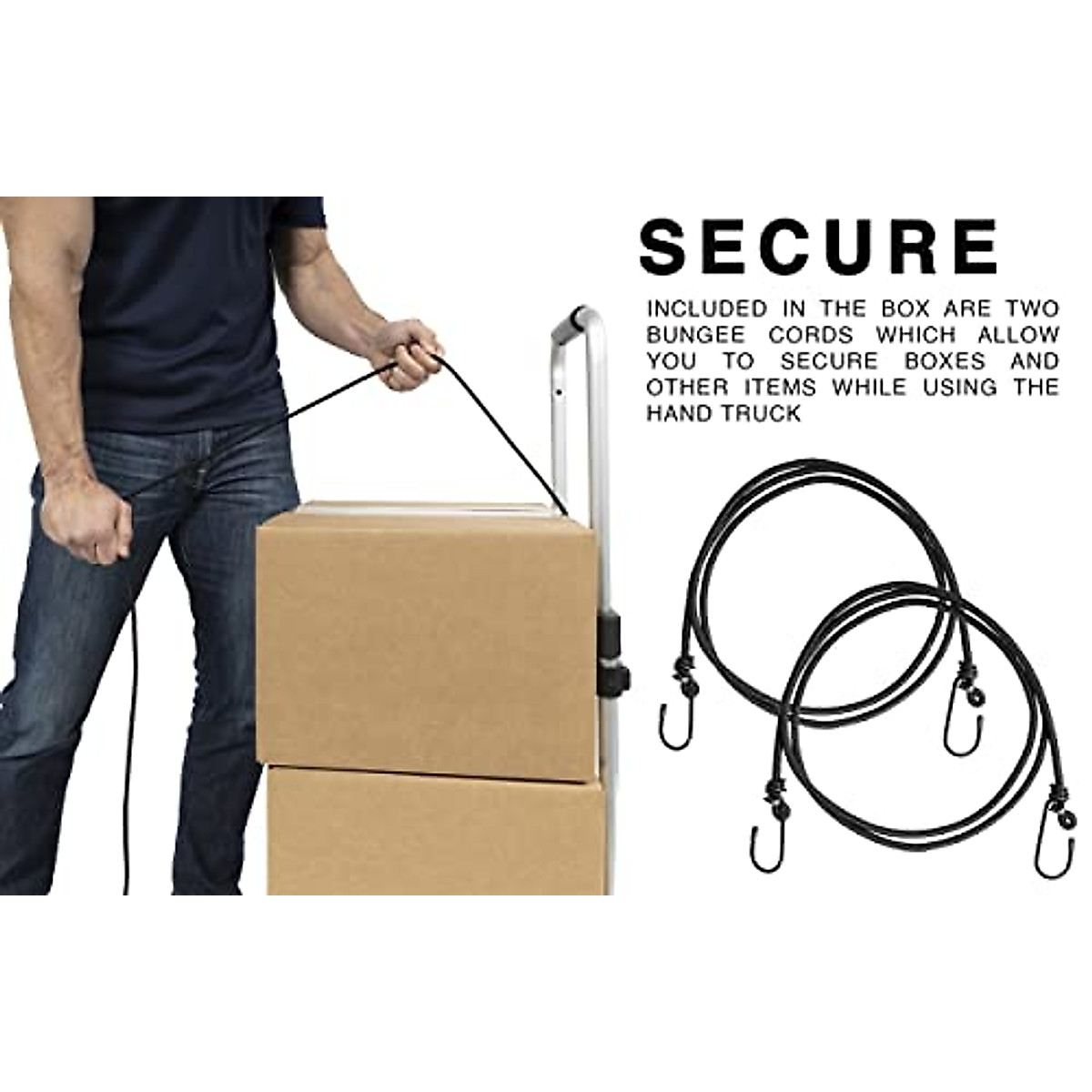 Vergo Industrial Folding Hand Truck - 275 lb. Capacity Dolly Cart - No Assembly Required Hand Cart, Lightweight, Collapsible & Compact, Telescoping Handle Extends to 42.5 Inches