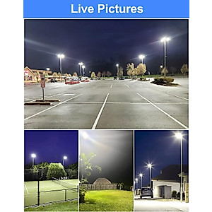 KUKUPPO 10 Pack 400W LED Parking Lot Light 60,000LM, DLC UL Listed Industrial Grade LED Shoebox Parking Pole Light 5000K IP65 Waterproof with Slip Fitter 110V 120V