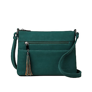 MASINTOR Crossbody Bags for Women, Lightweight Medium Crossbody Purse, Soft Leather Women's Shoulder Handbags with Tassel for Shopping or Travel