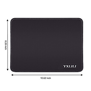 YXLILI Mouse Pad 10.6x8.3x0.12 Inch Gaming Mouse Pads Mouse Mat for Wireless Computer Mouse with Stitched Edges, Non-Slip Rubber Base, Water Resistant Mousepads for Office Home Gaming-Black