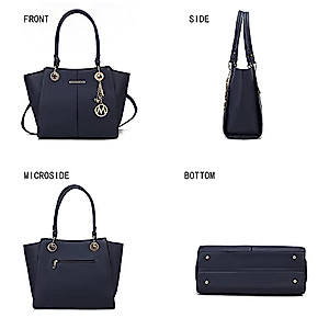 MKF Collection Tote Bag for Women, Vegan Leather Satchel Wristlet wallet Shoulder bag Top-Handle Hobo Purse Handbag