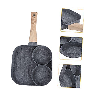 DOITOOL Poached Egg Pan Fried Egg Pan Pot Induction Cooker Aluminum Alloy Burger Pan Sandwich Making Pan Bacon Cooking Pan