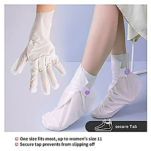 Vemofoper Hand and Foot Peel Mask Set with Lavender for Dry Cracked Skin, Hydrating & Moisturing Socks(4pack)+Gloves(2pack)