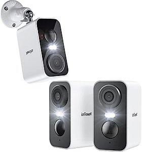 ieGeek Security Cameras Wireless Outdoor, 2K 3MP Battery Powered WiFi Security Camera 3 Pack, 2-Way Audio, Color Night Vision, AI Detection for Home Security, Compatible with Alexa