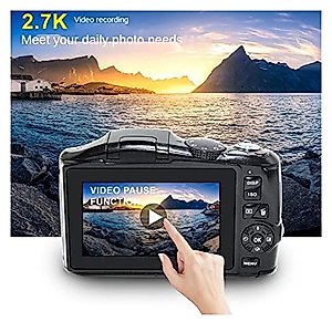 Camera 2.7K 48MP Micro Single Digital Camera 3.0 Inch High Definition Screen with Flash Camera and Video Recorder Camera Digital Camera (Size : with 16G)