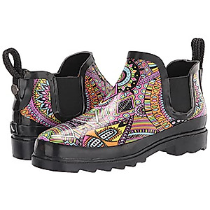 Sakroots Women's Rhyme Rain Bootie Boot, Rainbow Wanderlust, 10