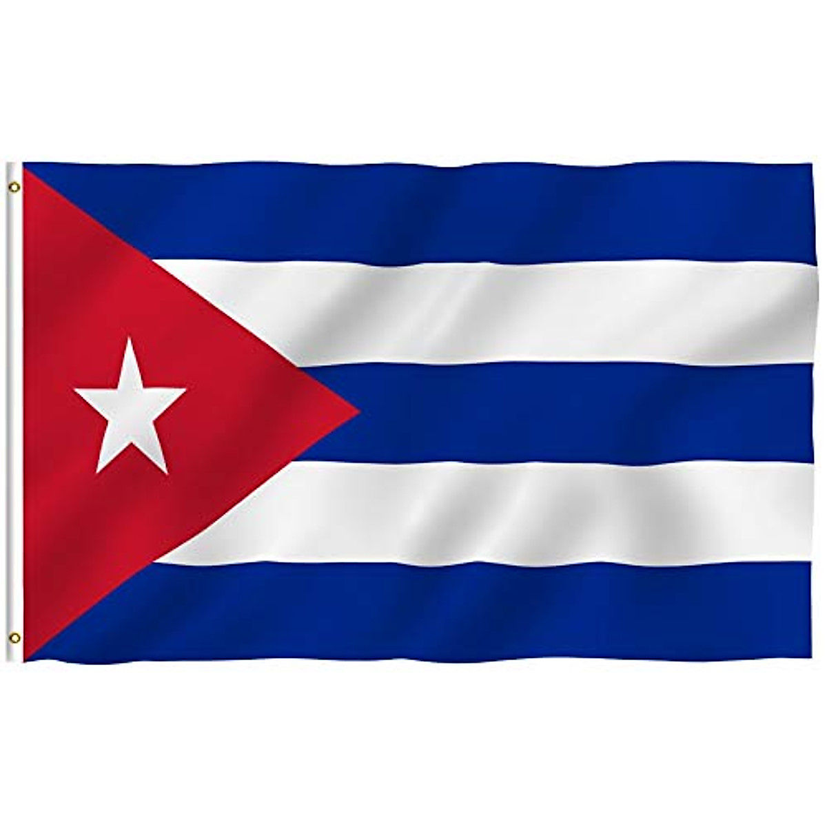 Anley Fly Breeze 3x5 Foot Cuba Flag - Vivid Color and Fade proof - Canvas Header and Double Stitched - Cuban National Flags Polyester with Brass Grommets 3 X 5 Ft