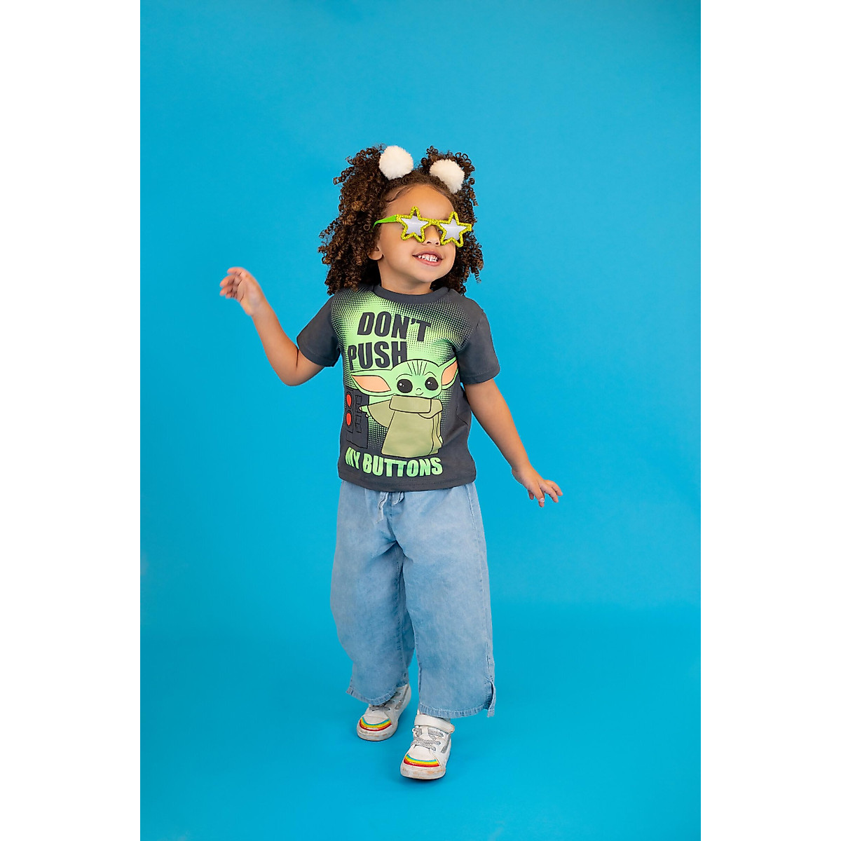 STAR WARS The Mandalorian Baby Yoda Toddler Boys T-Shirt Mesh Shorts CHARCOAL 5T