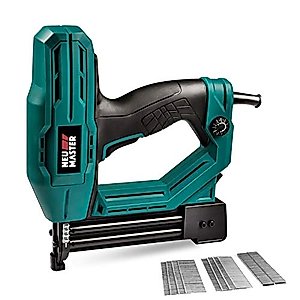 Electric Brad Nailer, NEU MASTER NTC0040 Electric Nail Gun/Staple Gun for Upholstery, Carpentry and Woodworking Projects, 1/4'' Narrow Crown Staples 200pcs and Nails 800pcs Included
