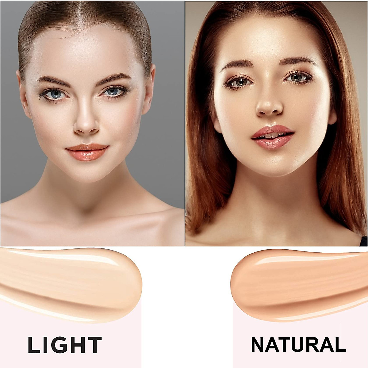 QIUFSSE Air Cushion CC Cream Mushroom Head Foundation Air Cushion BB Cream Concealer Moisturizing Brighten Makeup Long Lasting Waterproof-Natural