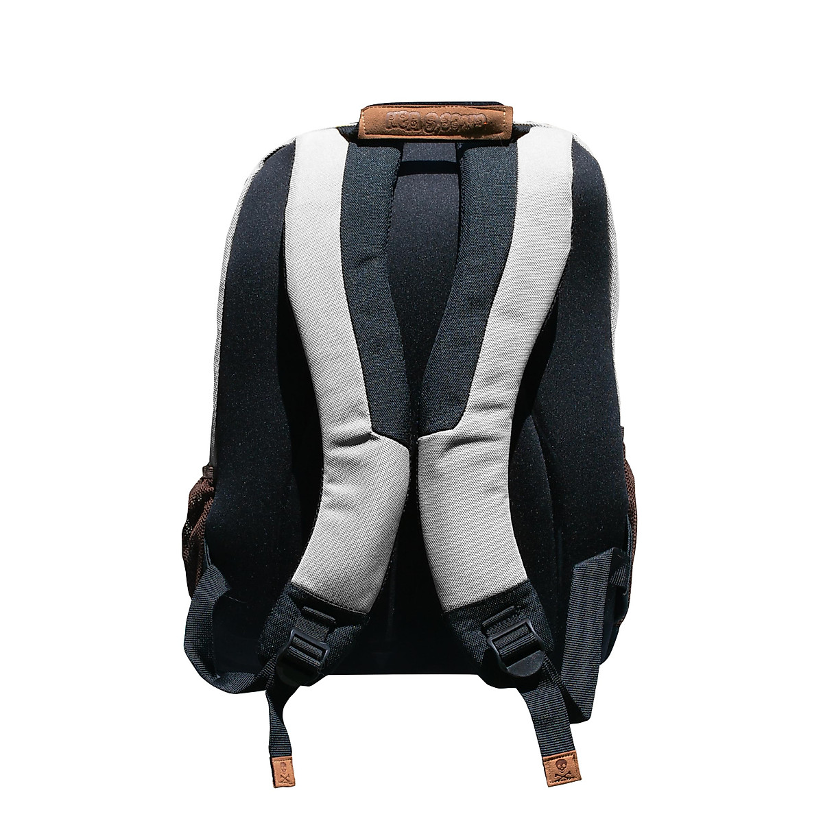 Retro Punk-Style Canvas Backpack (Grey w/Angel Decal)