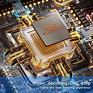 USB C DAC [♪Hi-Res 32bit 384KHz♪] USB C to 3.5mm Audio Adapter with ALC5686 Chip, USB C Headphone Adapter, USB to 3.5mm Jack Audio Adapter, 3.5mm to USB C, USB C to Headphone Jack for Type C Devices