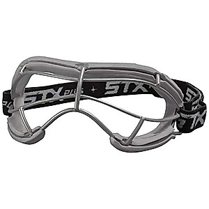 STX 4Sight + S Youth Girl's Lacrosse Eye Mask Goggle Eye Protection Field Hockey - Junior Size (Grey)