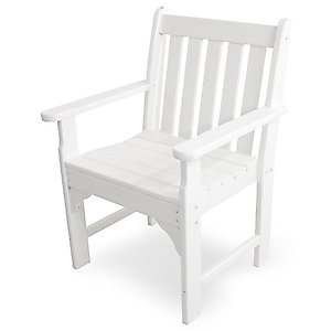 POLYWOOD GNB24WH Vineyard Garden Arm Chair, White
