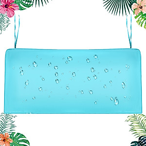 SmoothNovelty 42x18 Inch Patio Bench Cushion Covers Outdoor Waterproof UV Protection Loveseat Swing Replacement Cover with Tie Zipper Adjustable Strap Garden Seat Sofa Furniture Cushion Cover