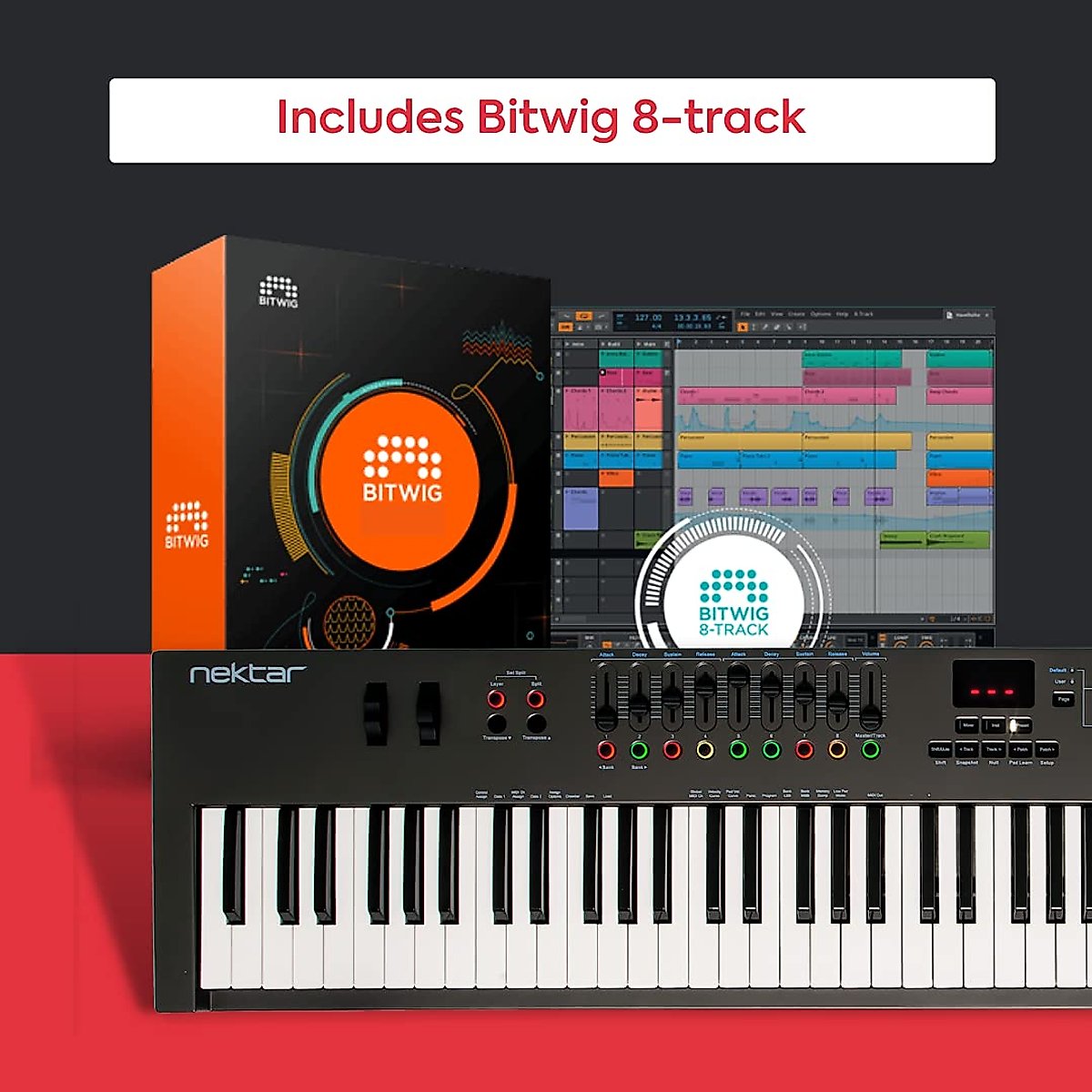 Nektar Impact LX88+ 88-Key USB MIDI Keyboard Controller