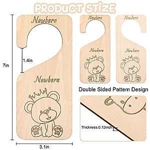 ShiningLove Wooden Baby Closet Dividers 7PCS Double Side Baby Clothes Closet Organizer Hangers from Newborn to 24 Months for Nursery Decor Newborn Essentials Nursery Closet Dividers Girl or Boy