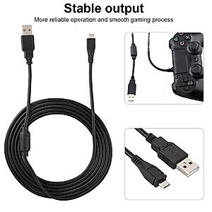 Tosuny 1.8M Micro USB Cable, Charger Cable Cord with Magnet Ring for PS4 / Slim/Pro Controller Gamepad