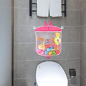 Kisangel 2pcs Baby Toy Storage Bag Hanging Bath Toy Storage Bath Toy Organizer Mesh Net Bin Baby Bathtub Game Holder Bathroom Wall Mounted Storage Tray Bag Shower Caddy