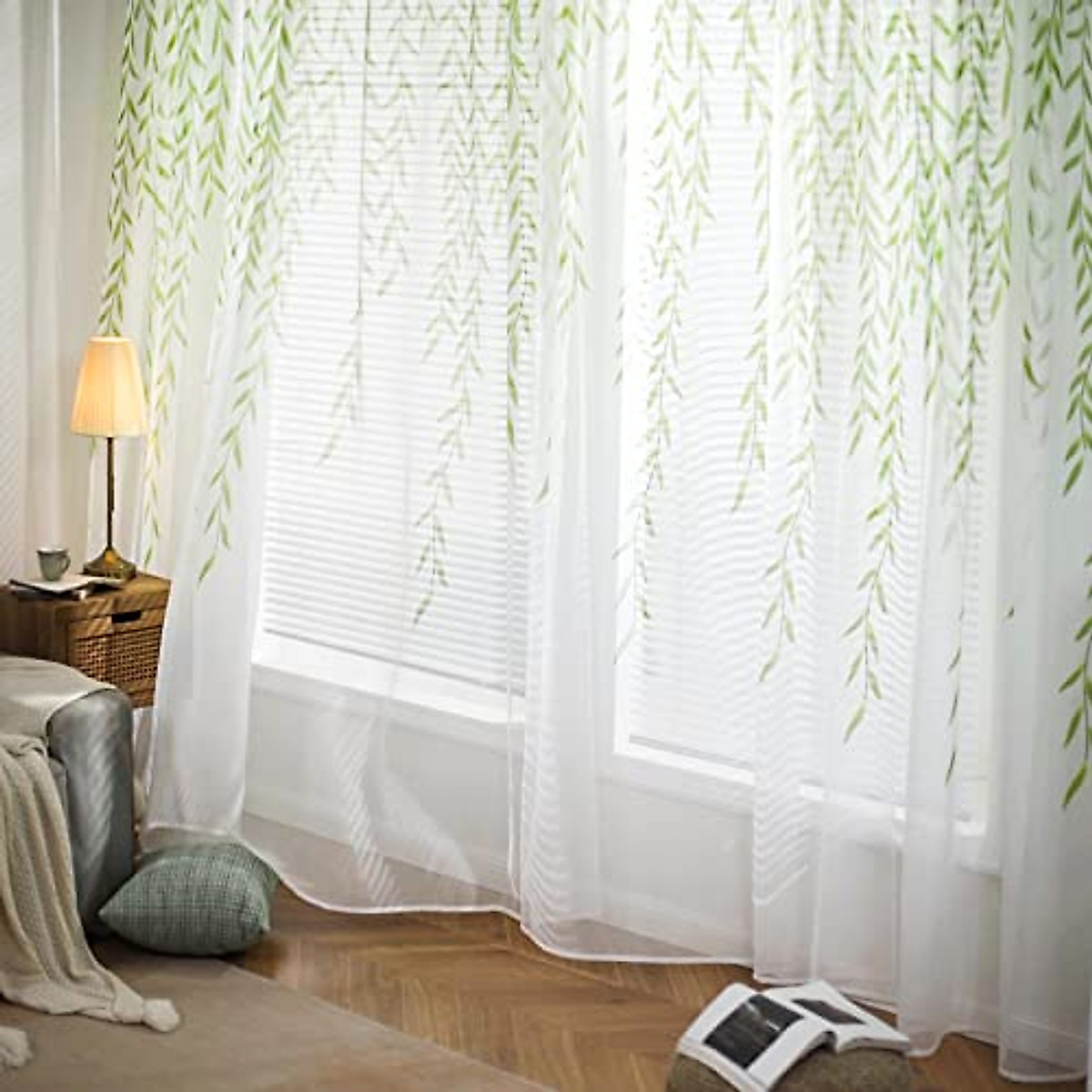 MIULEE Velvet Curtains Olive Green Elegant Grommet Curtains with Sage Sheer Curtains Rod Pocket for Classical Living Room Bedroom Decor 84 Inch