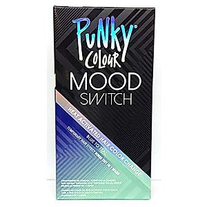 Punky Colour Blue To Teal Mood Switch Heat Activated Hair Color Change, Temporary Hair Effect