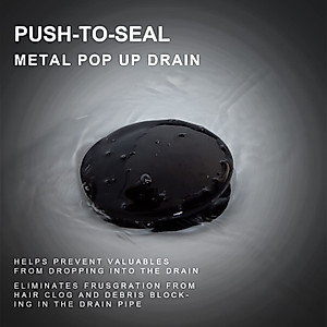 Black and Gold Bathroom Faucet 3 Hole, Lava Odoro 8 inch Widespread Bathroom Faucet 2 Handle Bathroom Sink Faucet Vanity Faucet with Drain Assembly Supply Line, BF405-GB