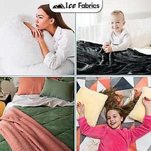 Ice Fabrics Solid Minky Fabric by The Yard - Soft, Smooth and Luxury 58/60" Extra Wide Royal Blue Minky Fabric for Blankets, Apparel, Baby Accessories, Throws, Pillows & More - Royal Blue - 1 Yard