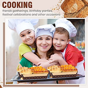 Sabary 50 Pcs Paper Loaf Pans for Baking 9 x 3 x 2 In Disposable Paper Baking Loft Mold 50 Pcs Disposable Holiday Bakeware Clear Bread Bags with Ties Plastic Bread Storage Bags for Baked Goods Bakery