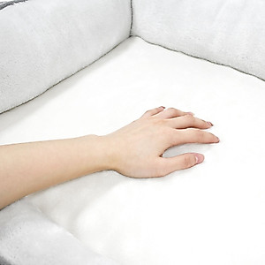 long rich rectangle bolster Pet Bed, Dog bed medium size, Gray With, 25x21x8 Inch (Pack of 1) (HCT-REC-005)