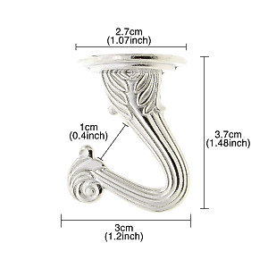 Saim Swag Ceiling Hooks and Hardware,Ceiling Toggle Hook for Hanging Plants Ceiling Installation Cavity Wall Fixing - Silver(Set of 2)