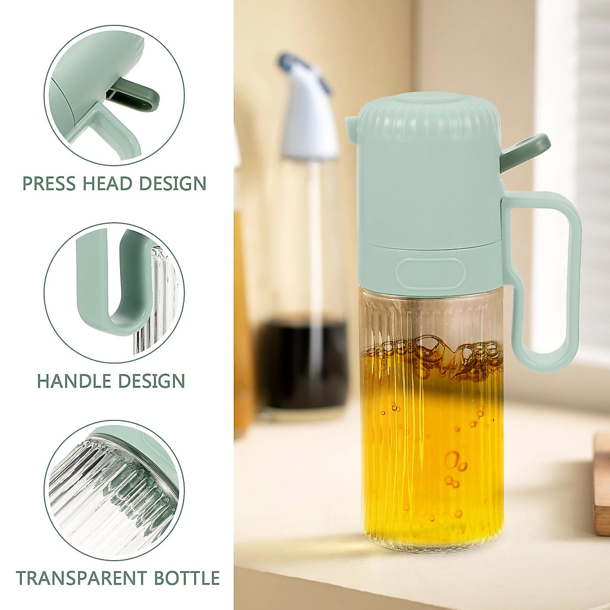 Cabilock Spray Bottle Oil Bottle Olive Oil Mister .oil Dispenser Oil Mister for Air Fryer Cooking Oil Sprayer Kitchen Oil Container Olive Oil Dispenser Spray Kitchen Gadgets Oil Holder