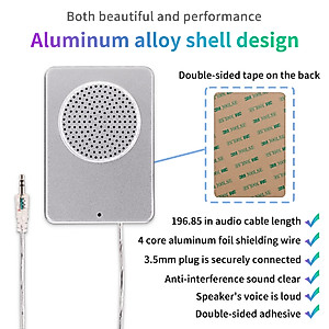 DESHUN Window intercom System Dual Way, Window Speakers, A walkie-Talkie That can be Attached to Glass,Built-in Microphone, intercom System for The Business/Bank/Office/Hospital/Station/Catering