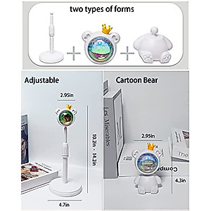 NEWHCTE RL001 Sunset Lamp Projection, 7 RGB Colors Changing Projector LED Lights Floor Lamp, 360 Degree Rotation USB Rechargeable Sunset Lamp for Party/Bedroom/Home