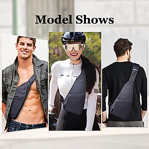 TOLOG Sling Bag Anti-Thief Crossbody Personal Pocket Bag Lightweight Chest Shoulder Backpack for Travel Hiking (Dark Grey)