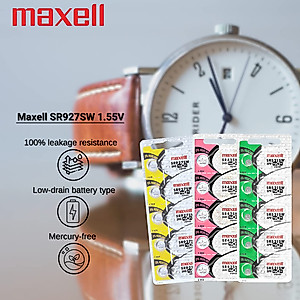 Maxell SR927SW 395 D395 SR57 SR927 Silver Oxide Watch Battery