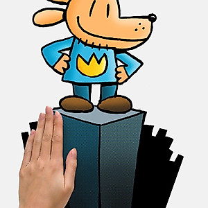 RoomMates RMK5333GM Dogman Giant Peel and Stick Wall Decals, Blue, Orange, Black