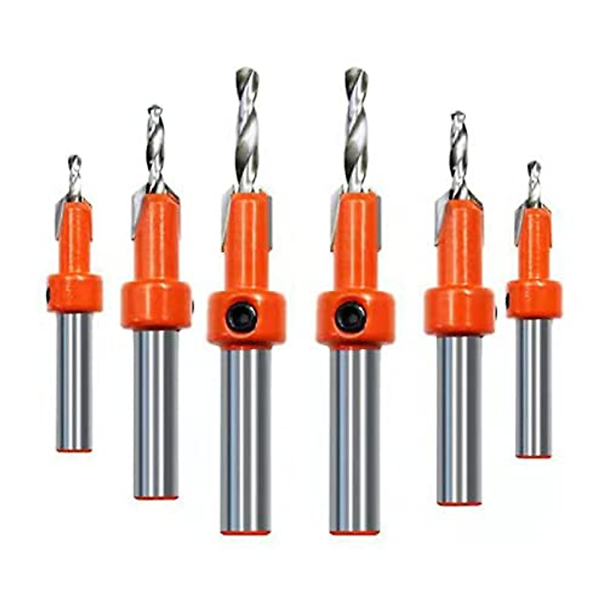 Ranoff 6PCS Countersink Drill Bit Set Wood Hole Drill Bit Timber Wood Working Drill Bits for Woodworking Wood Counterbore