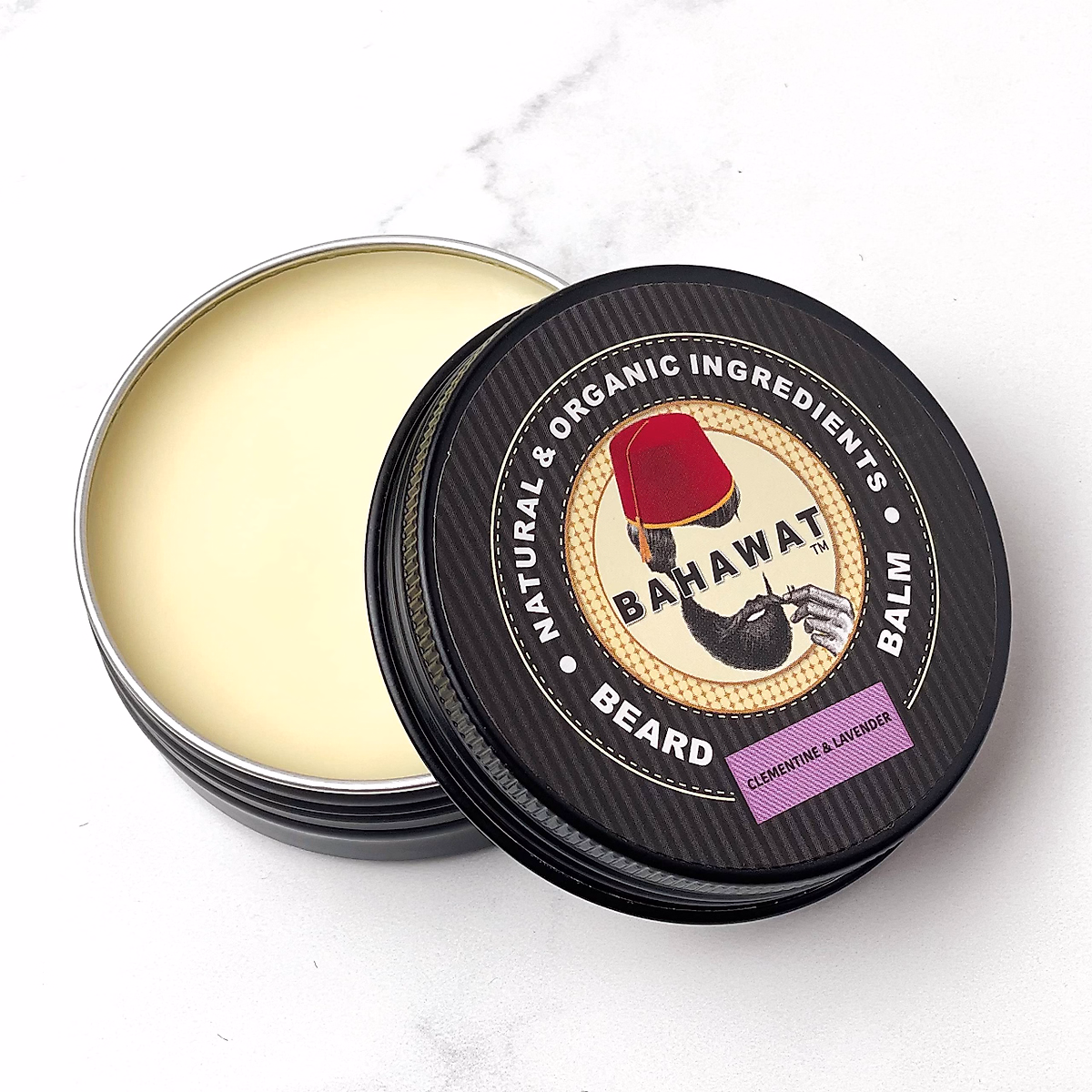 BAHAWAT Clementine & Lavender Beard Conditioner - Styles, Strengthens & Softens - Natural & Organic Formula - ZERO GRIT - Reduces Itch, 2 ounce