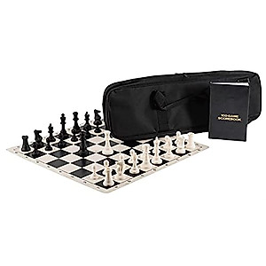 HJHJ Chess Game Tournament Roll-Up Chess Set with Travel Bag Silicone Rubber Checkerboard Chess Record Book Chess Piece for Kids Chess Gifts (Colorf : Black)