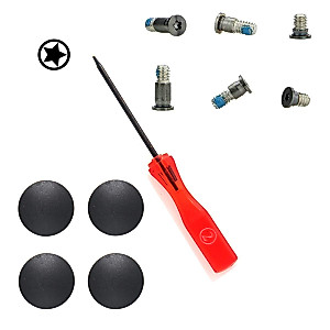 Padarsey Pentalobe Bottom Case Screws +4 Pack Rubber Case Feet+ Pentalobe Screwdriver Compatible for MacBook Pro Retina 13'' A1708 2016-2017, A2159 A2289 A2338 M1 EMC 3578 2020 (Grey)