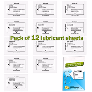 laffeya Paper Shredder Sharpening & Lubricant Sheets & Shredder Cleaning Sheets (12 Pack)